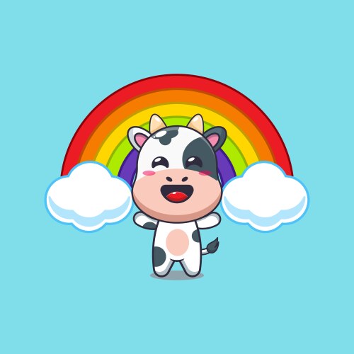 Cartoon Rainbow Cow Vector Images (over 190)