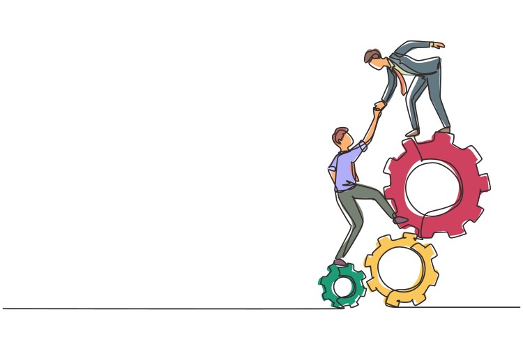 Teamwork Single Line Drawing Vector Images (over 3,300)