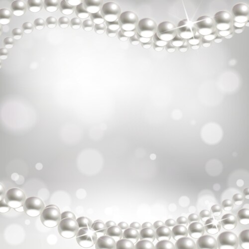 Pearl border Royalty Free Vector Image - VectorStock