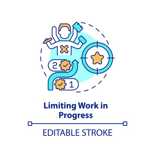 Time blocking multi color concept icon Royalty Free Vector