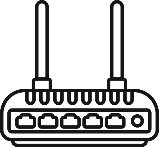 Wifi router connecting to wireless network Vector Image