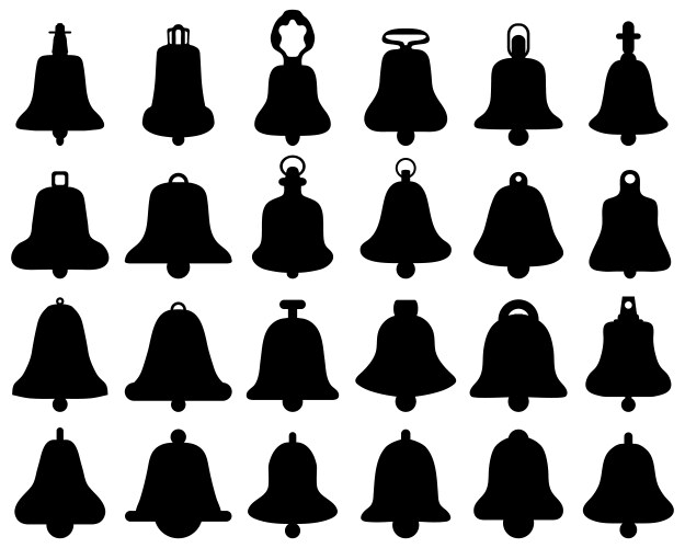 Symbolic journey of bells iconic Royalty Free Vector Image