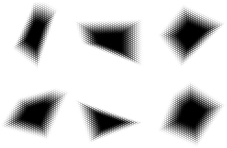 Halftone triangle pattern reprographic technique Vector Image