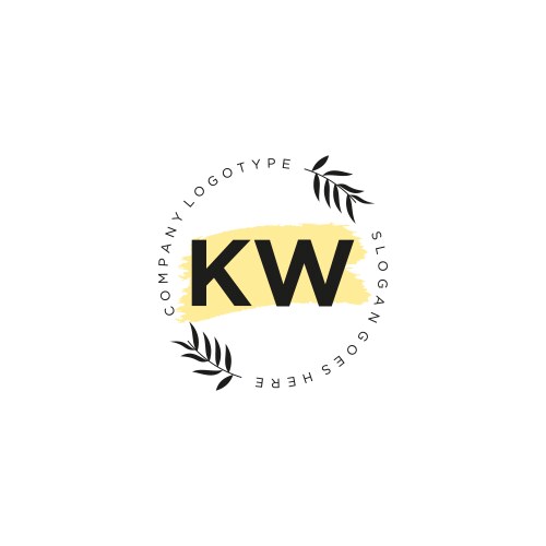 Kw Monogram Vector Images (over 1,400)