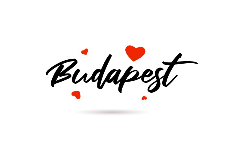 Budapest lettering handwritten Royalty Free Vector Image