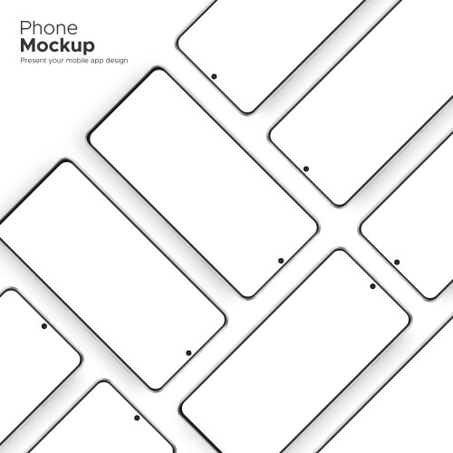 Modern smartphone frame mockup isolated Royalty Free Vector