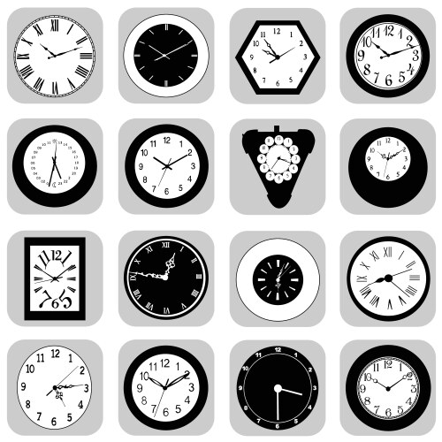 Wall clock Royalty Free Vector Image - VectorStock