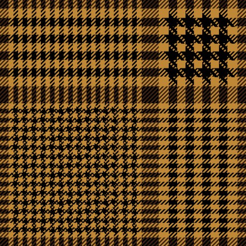 Houndstooth plaid pattern patchwork fabric swatch Vector Image