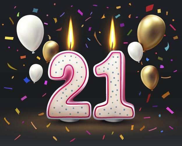 Happy Birthday 21 Vector Images (over 790)