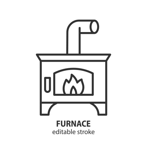Dri furnace steel production line icon Royalty Free Vector