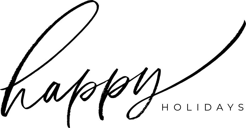 Cursive Happy Holidays Calligraphy Vector Images (over 2,200)