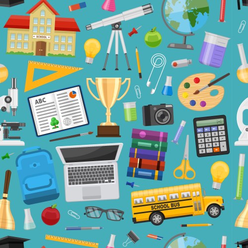 School symbol collection Royalty Free Vector Image