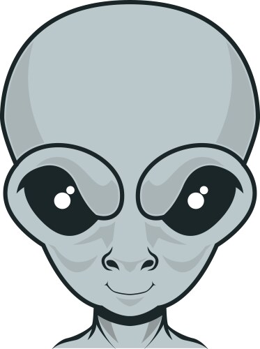 No alien head sign Royalty Free Vector Image - VectorStock