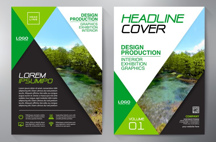 Flyer design leaflet cover template Royalty Free Vector