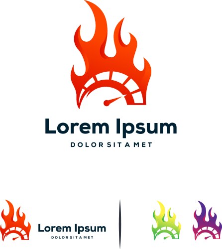 Fire money logo designs concept fast pay Vector Image