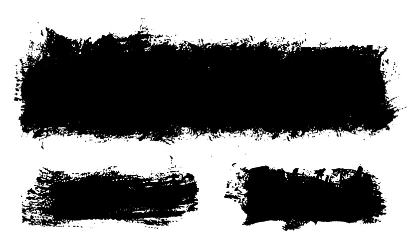 Brush strokes rectangular painted objects Vector Image