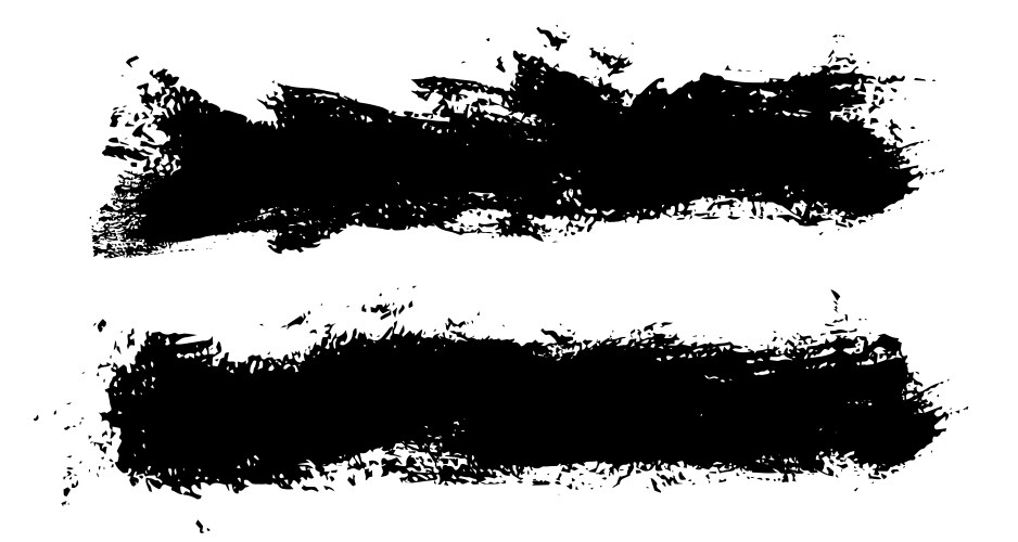 Brush strokes rectangular painted objects Vector Image