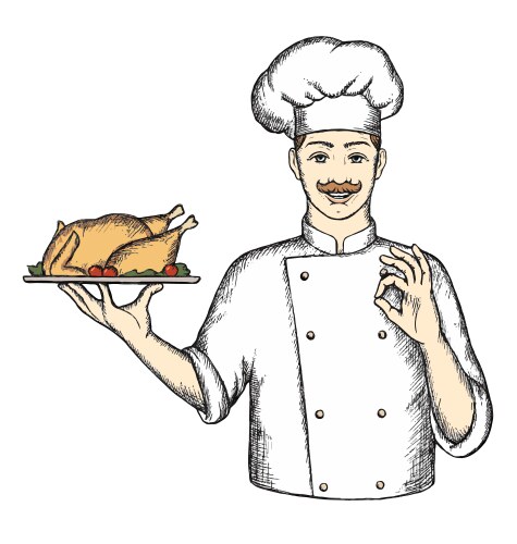 Chef Cooking Drawing Vector Images (over 15,000)
