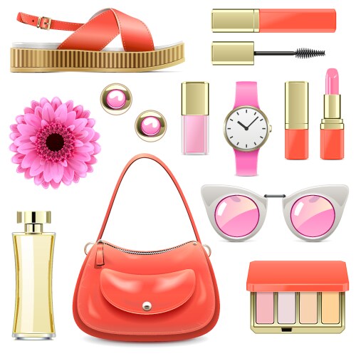 Fashion accessories set Royalty Free Vector Image