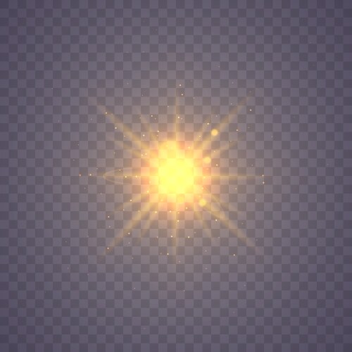 Red glowing sparkling star Royalty Free Vector Image