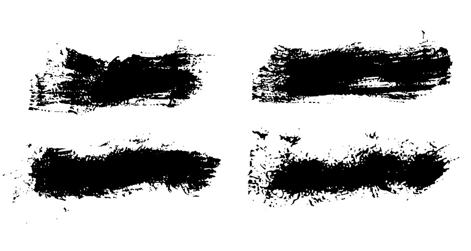 Brush strokes rectangular painted objects Vector Image