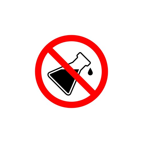 No added preservatives icon chemical artificial Vector Image