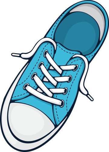 A pair of sneakers with white laces isolated Vector Image