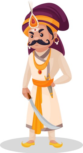 Cartoon hare indian a cute Royalty Free Vector Image