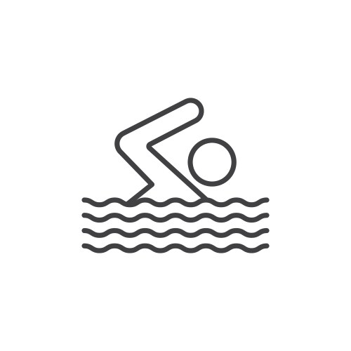 Swimmer icon set swim in pool symbol man swimmer Vector Image