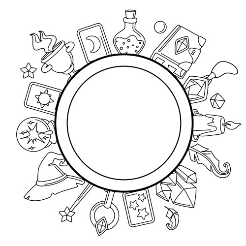 Magic amulet witchcraft alchemy Royalty Free Vector Image