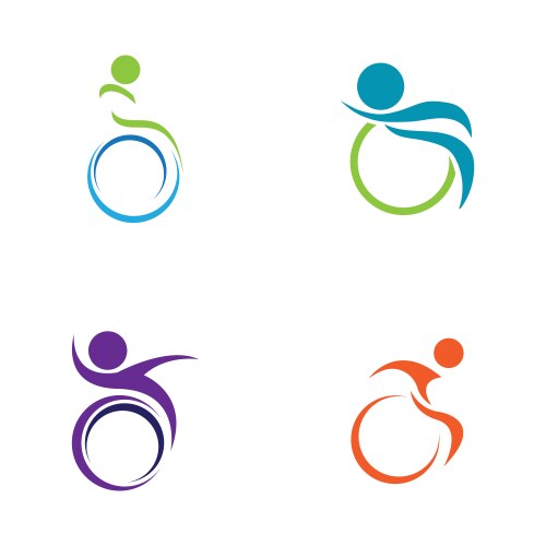 Disability logo design template Royalty Free Vector Image
