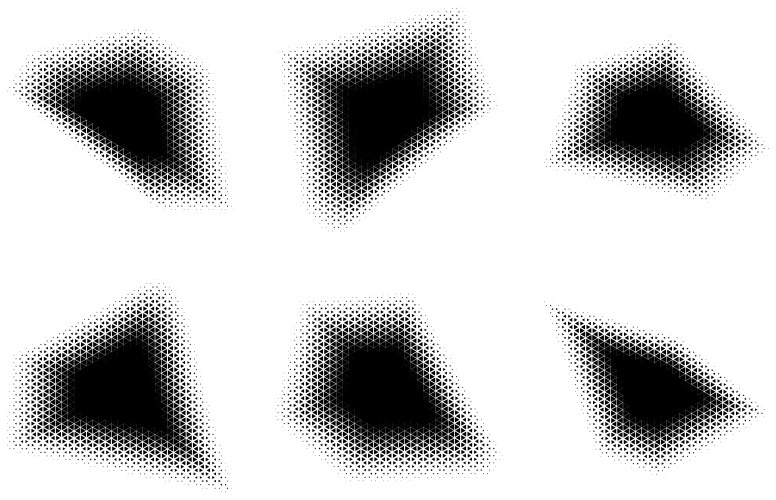 Halftone triangle pattern reprographic technique Vector Image