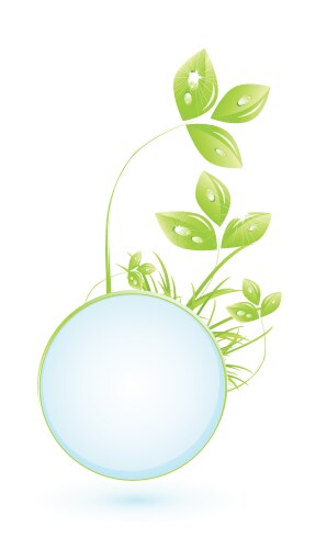 Green plant root o2 oxygen nature symbol logo Vector Image