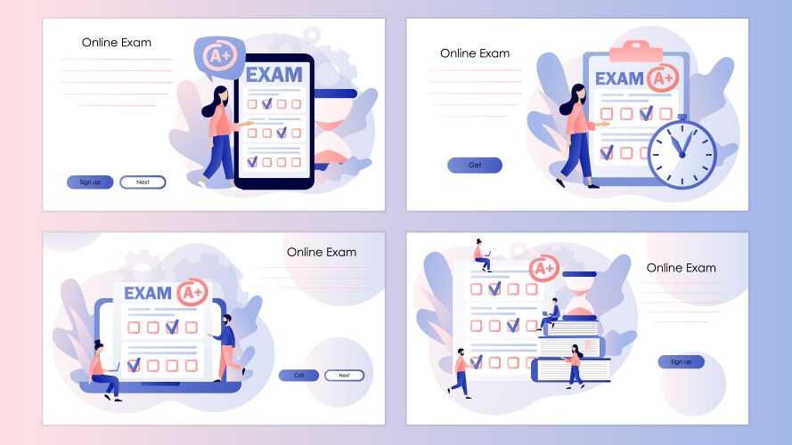 Online exam banner Vector Images & Graphics for Commercial Use ...