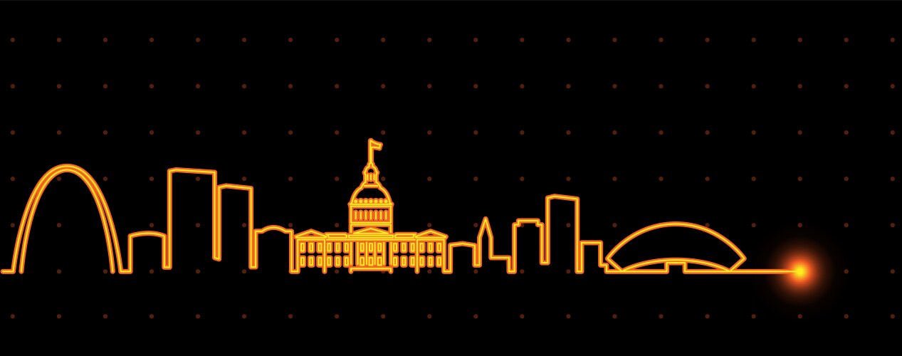 St Louis Skyline Silhouette Vector Images (55)