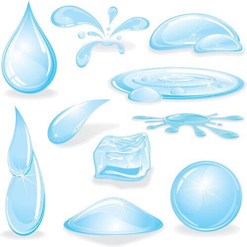 Water design elements Royalty Free Vector Image