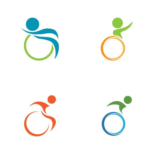 Disability logo design template Royalty Free Vector Image