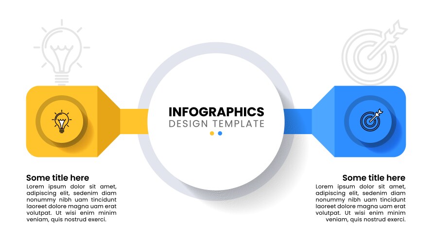 Infographic template scale with percentages and 2 Vector Image