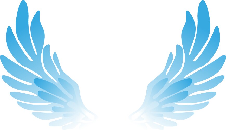 Blue Fire Wings Royalty Free Vector Image - VectorStock