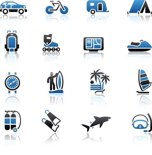 165 icons travel and tourism Royalty Free Vector Image