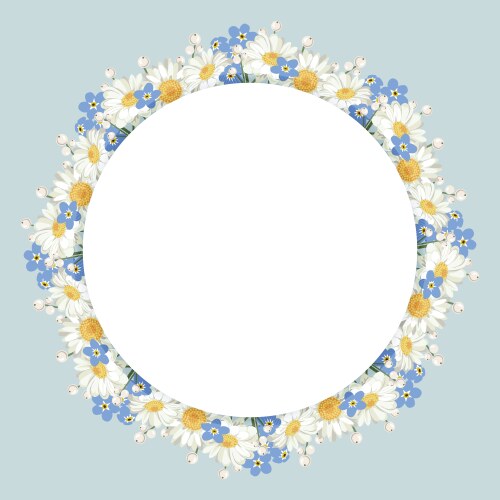 Chamomile flower frame Royalty Free Vector Image