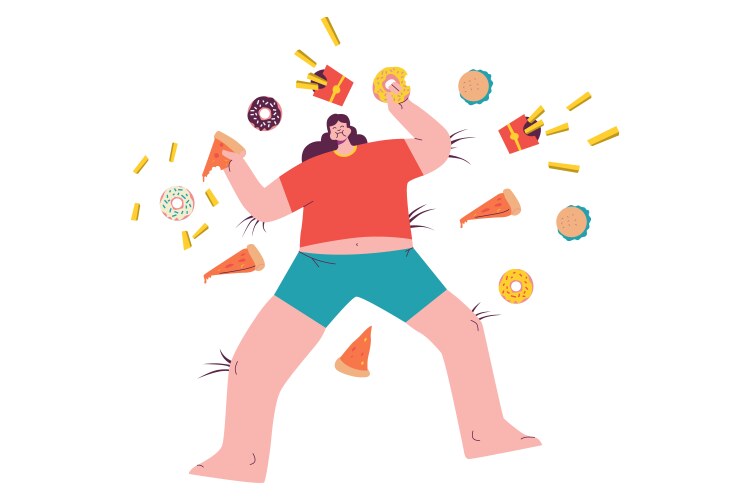 Eating Disorder Symptoms & Struggles – Royalty-Free Vector | VectorStock