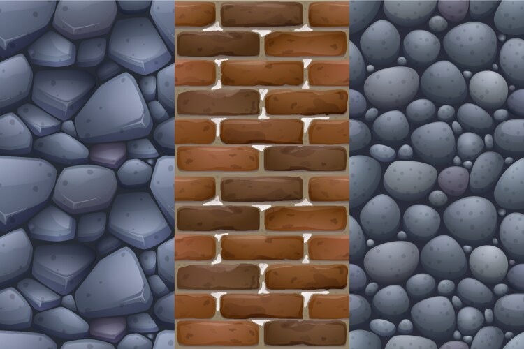 Cartoon stone texture seamless background Vector Image