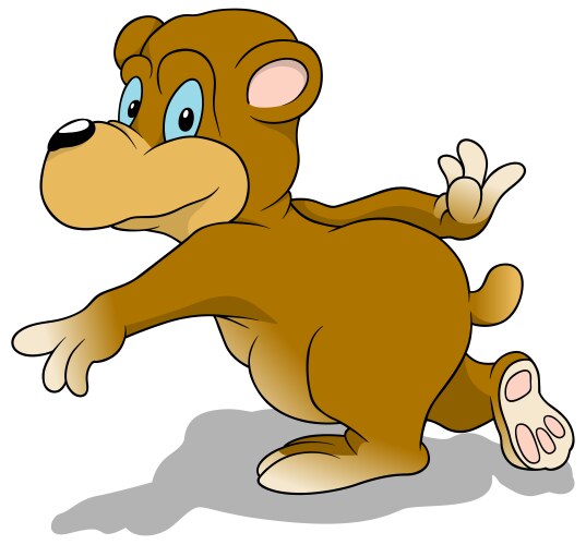 Running bear Royalty Free Vector Image - VectorStock