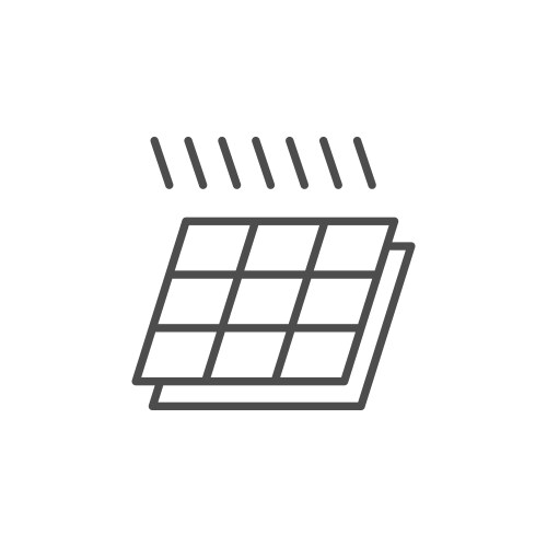 Solar panel house isolated coloring page for kids Vector Image