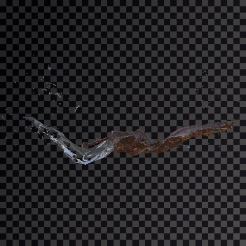 Water spill puddle on a isolated transparent Vector Image