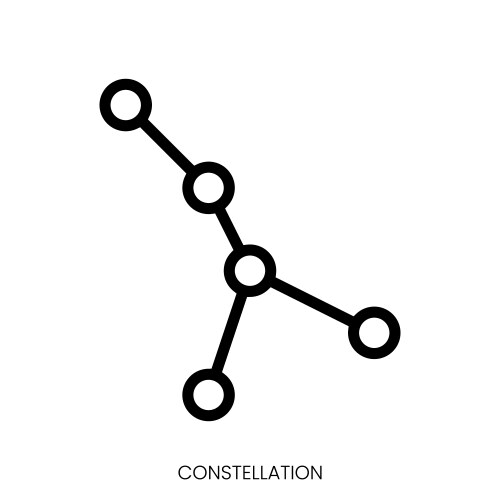 Set of universe icons simple outline style Vector Image