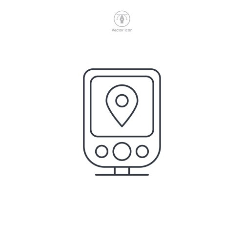 Gps device icon symbol isolated on white Vector Image