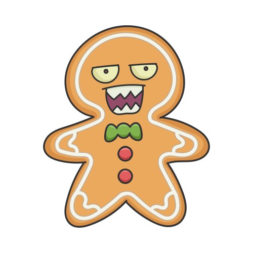 Smiling Gingerbread Cookie Meme Royalty Free Vector Image
