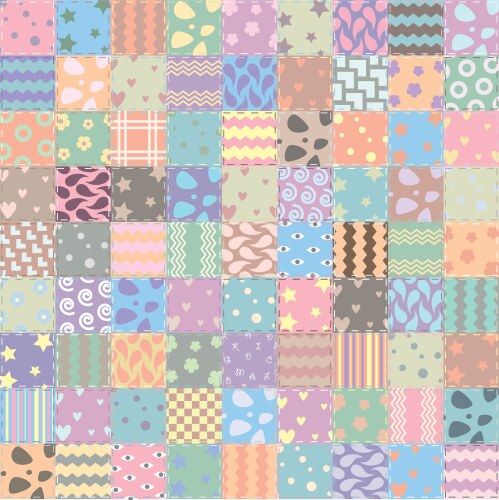 Crocodile patchwork pattern Royalty Free Vector Image